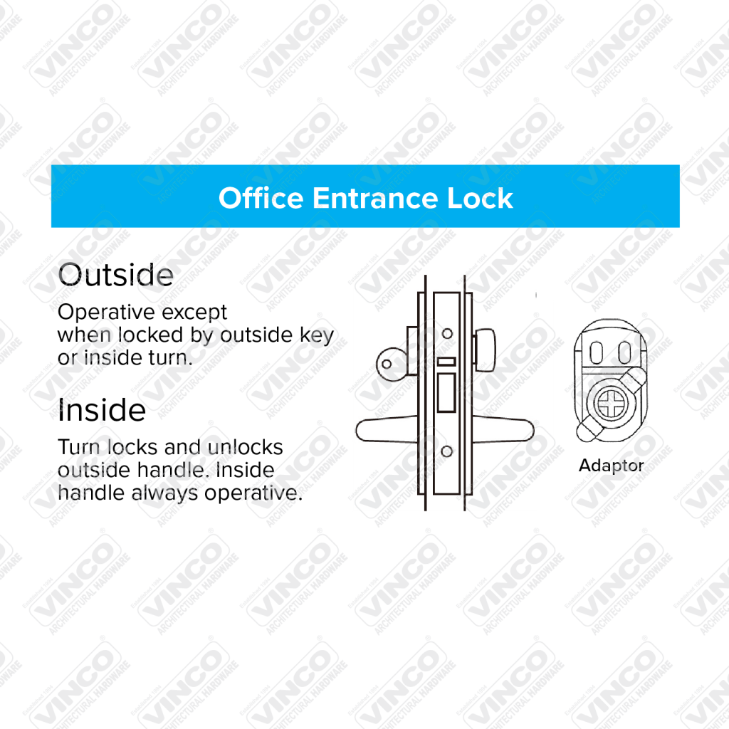Vinco – Office Entrance Lockset (Hollow)