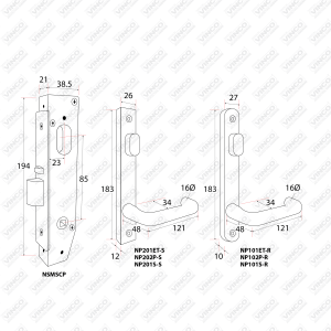 Vinco – Vestibule/Storeroom Lockset(Solid)