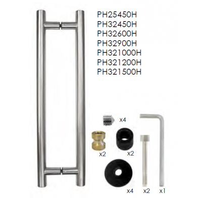 Vinco – PH25450H-SS Pull Handle – Round Series